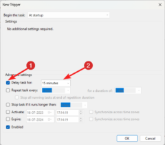How to Delay Actions in Windows Task Scheduler