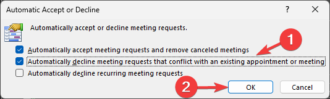How to Automatically Accept or Decline Meetings in Outlook?
