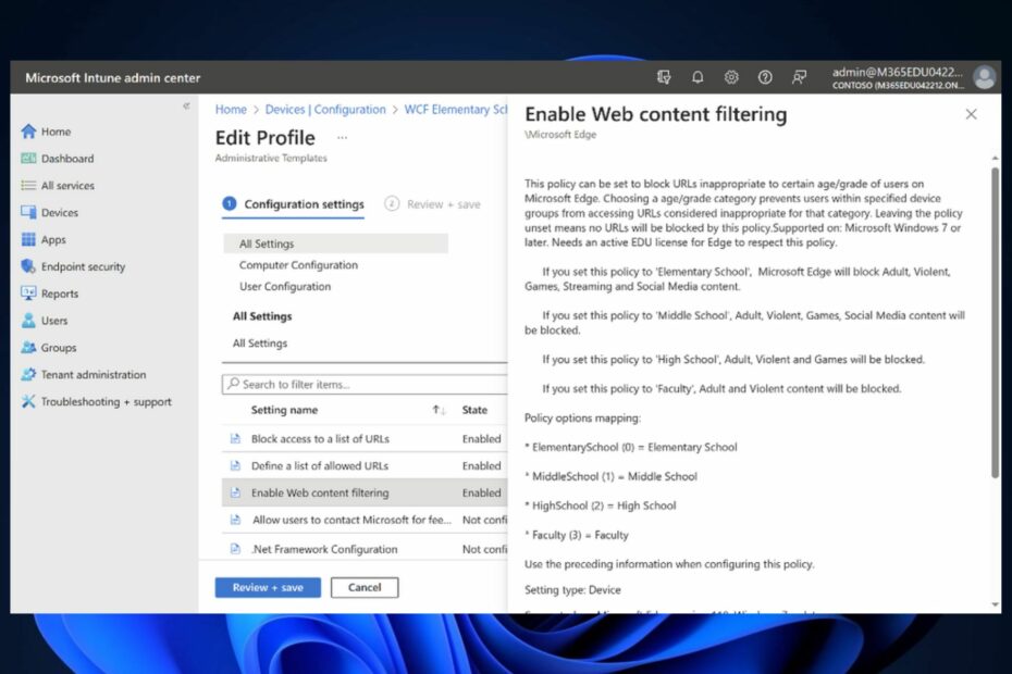 How to use Edge's newest Web Content Filtering feature