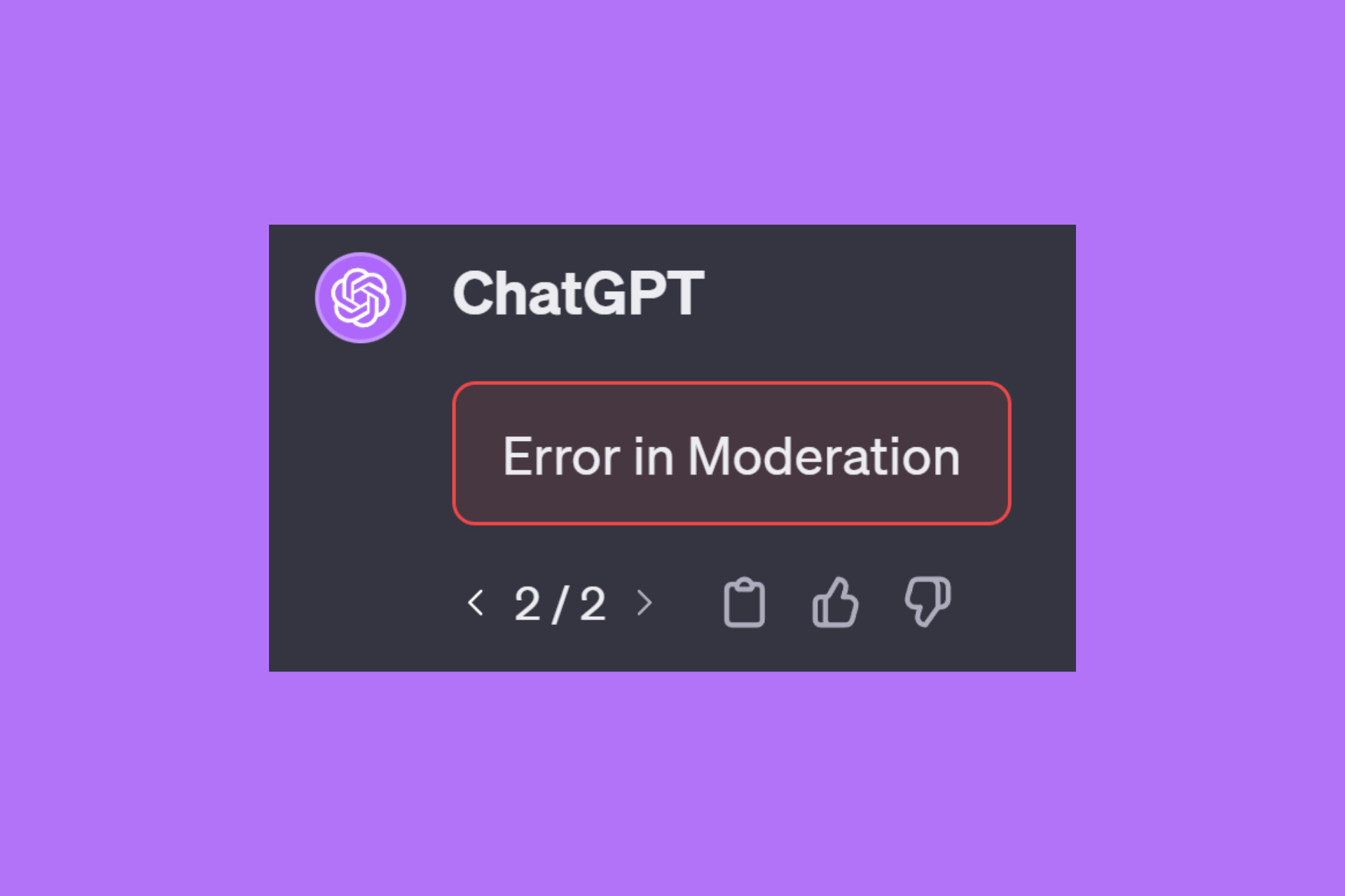 Solved: Error in Moderation on ChatGPT