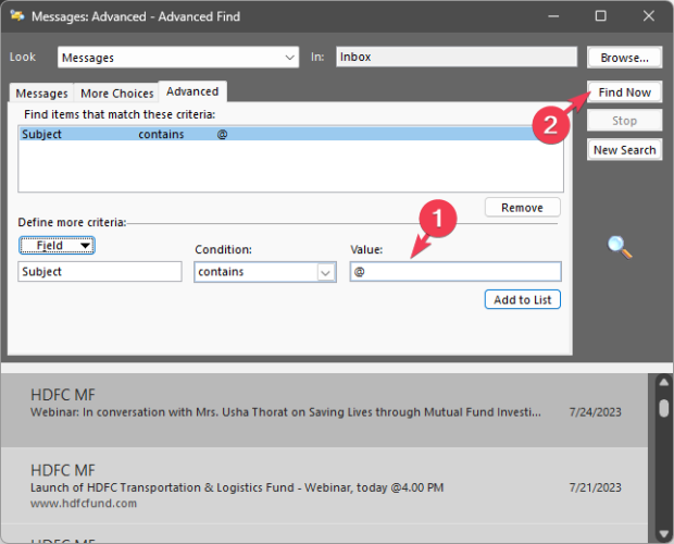 How to Search With Special Characters on Microsoft Outlook