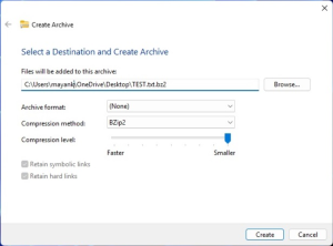 The native Windows 11 Create Archive app does neat tricks with your files