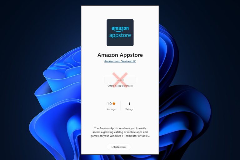 Amazon took Microsoft's decision further and disabled the Appstore