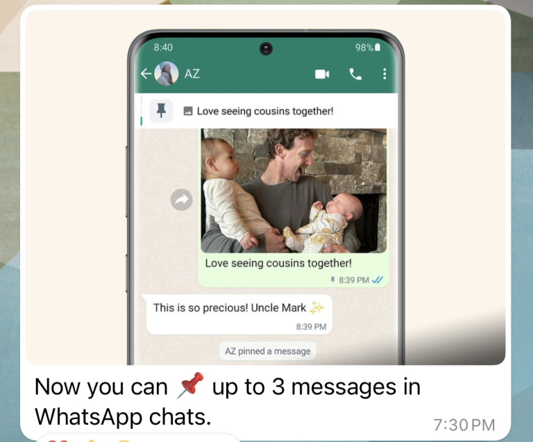 Stay on top of your chats: Pin upto 3 messages on WhatsApp