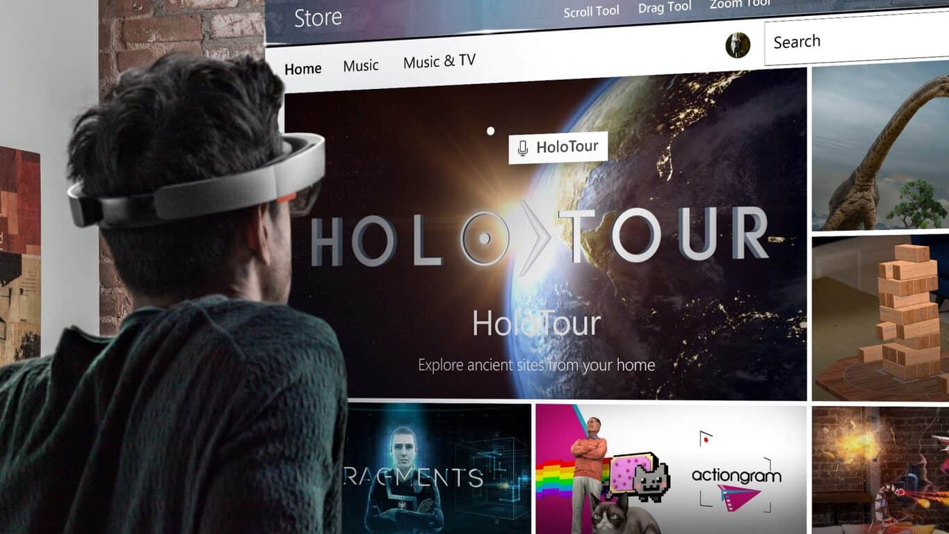 Windows Store on HoloLens supports voice-enabled app installation