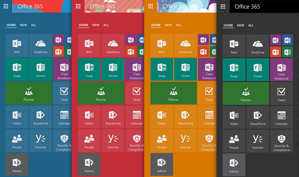 New Office 365 App Launcher adds tabbed layout, resize-able, movable tiles