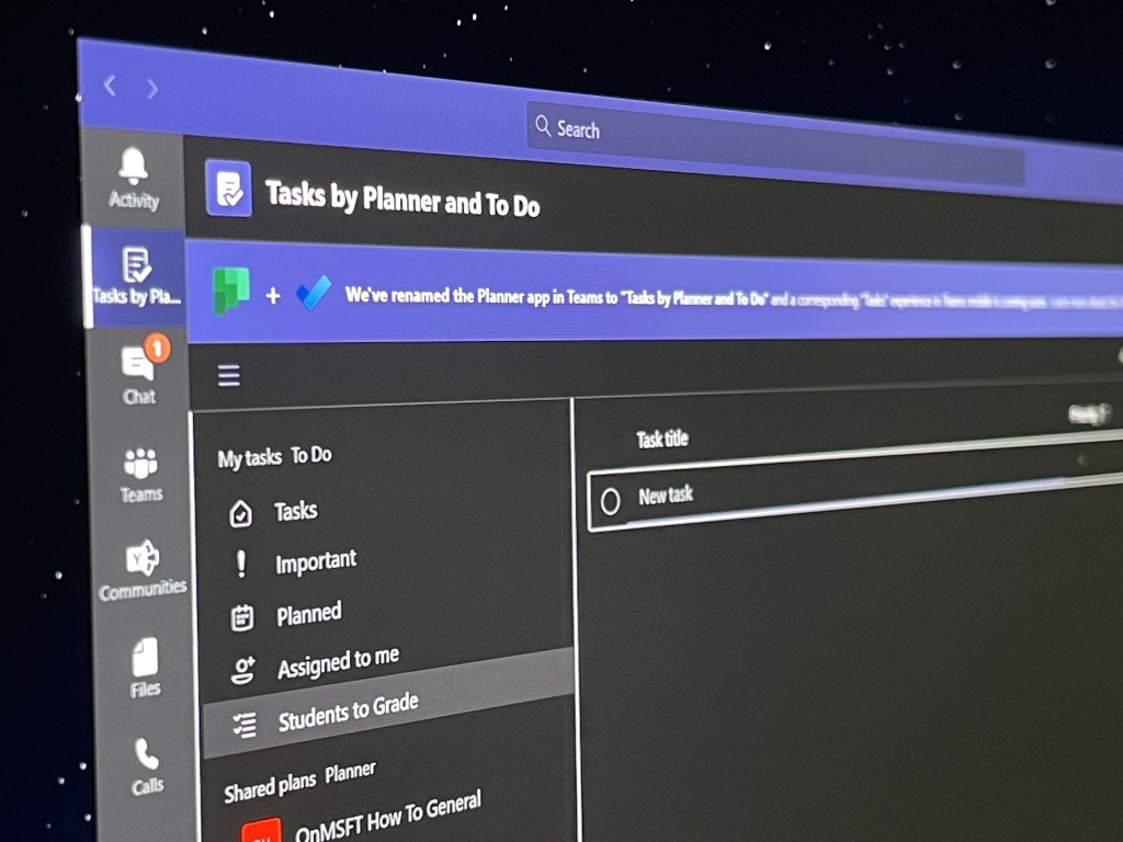 Microsoft is simplifying the name of its Tasks app in Teams