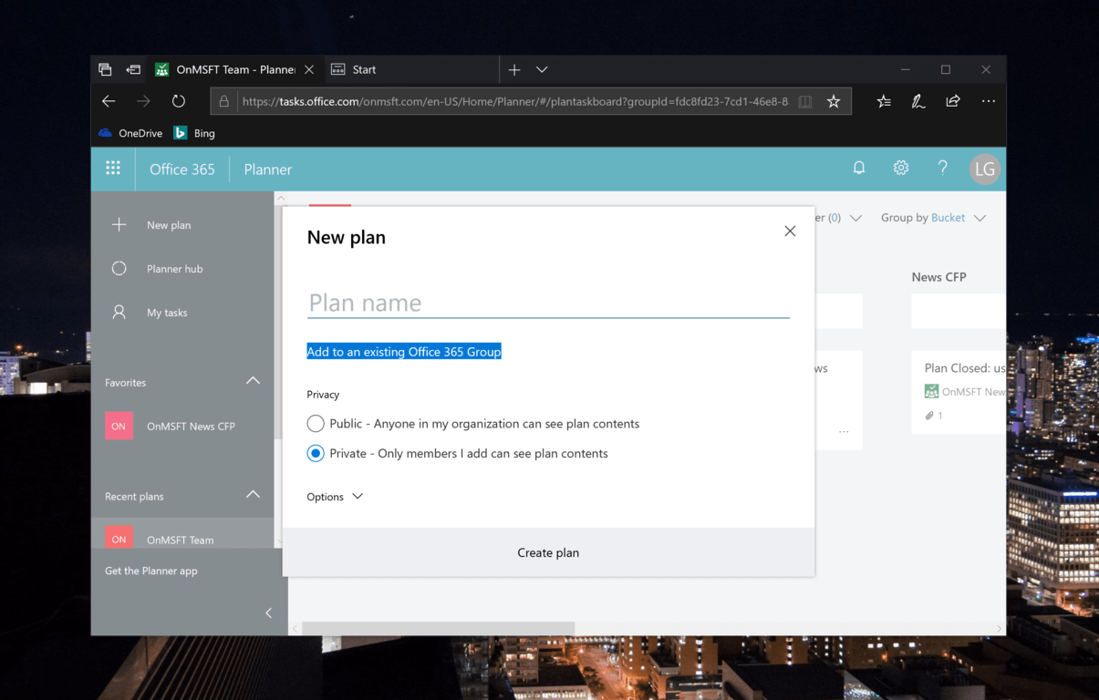 Microsoft Planner now lets you create multiple plans per Office 365 group