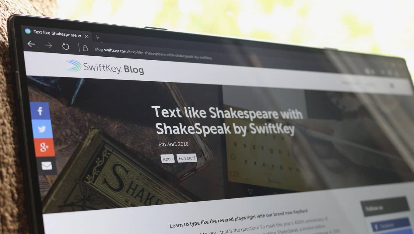 Write like Shakespeare with Microsoft’s Swiftkey ShakeSpeak app
