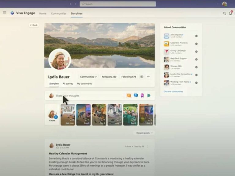 Microsoft Viva Engage’s Storyline feature reaches general availability