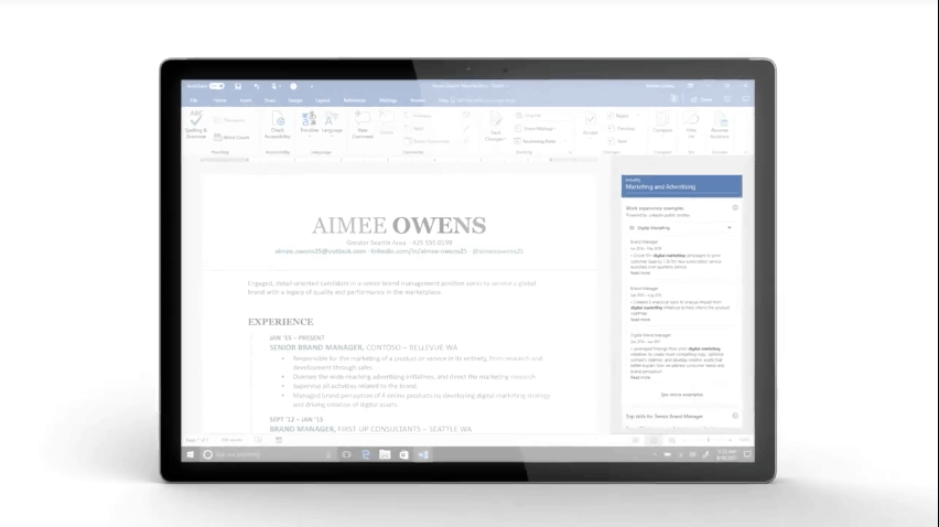 Microsoft launches LinkedIn powered Resume Assistant for Office 365 users