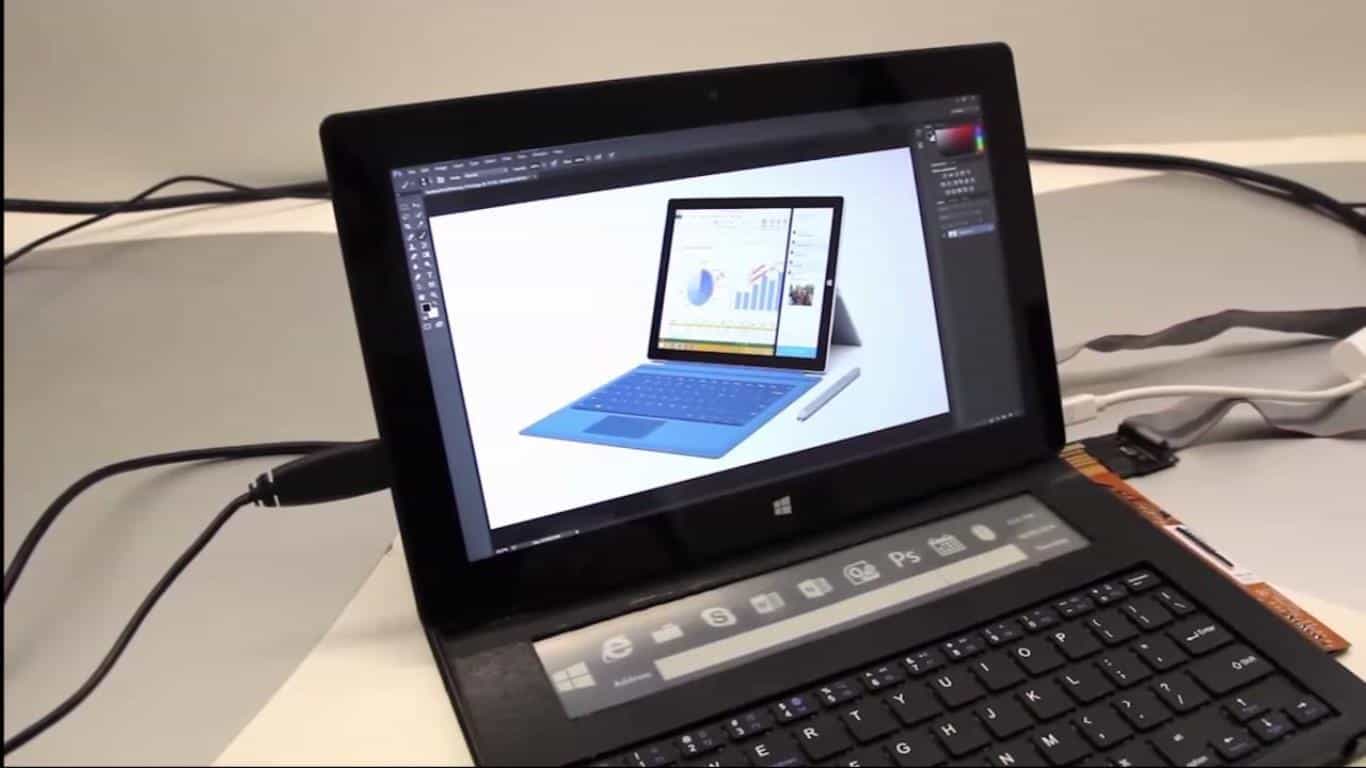 Microsoft's prototype DisplayCover features a keyboard cover with a ...