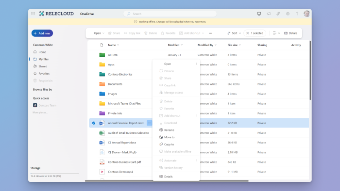 Microsoft brings offline mode to OneDrive for Web, improves loading ...