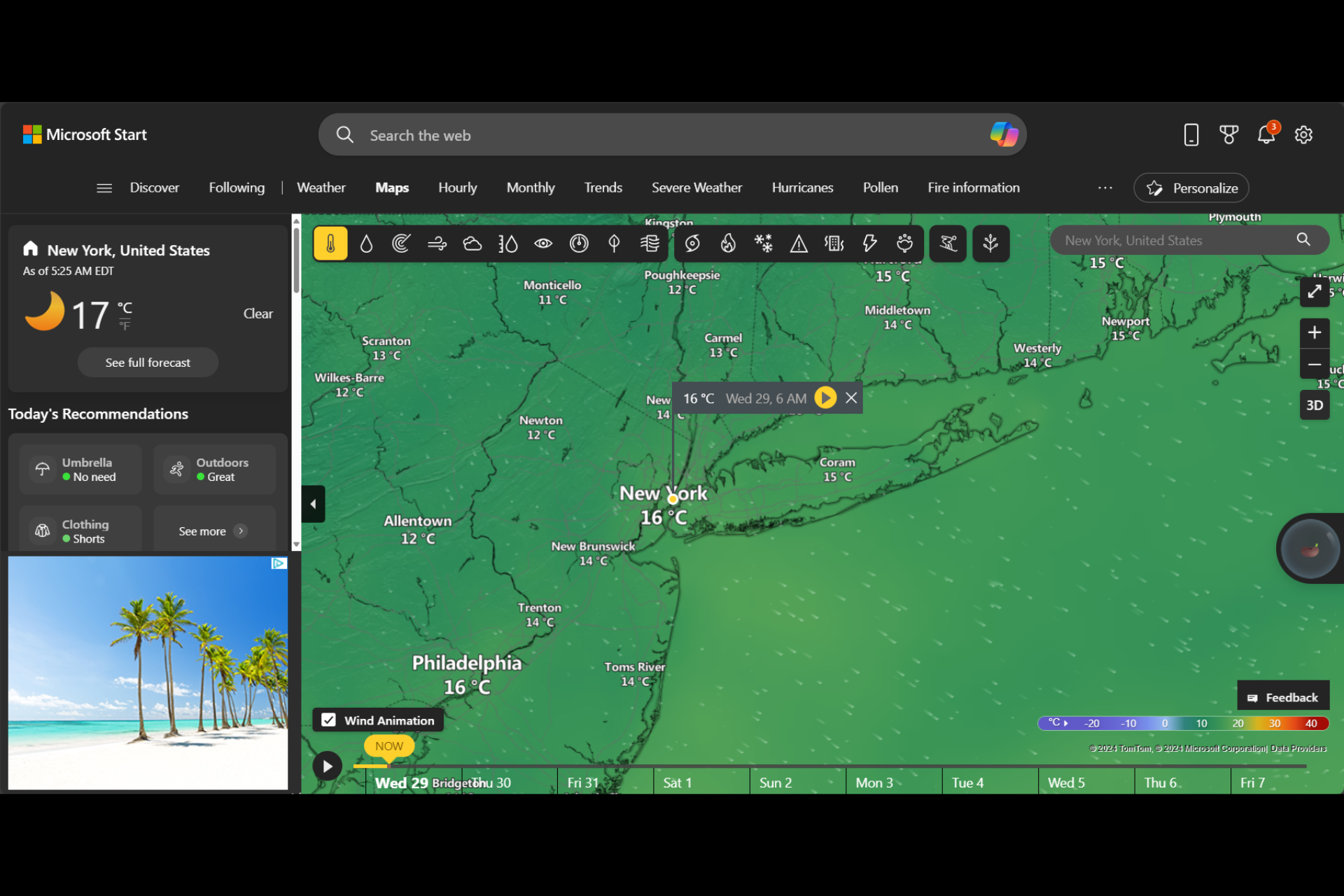 Weather from Microsoft Start has the best forecasting thanks to AI