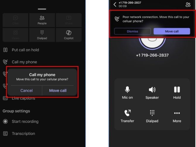 Microsoft will let you transfer an active 1-to-1 Teams call from the ...
