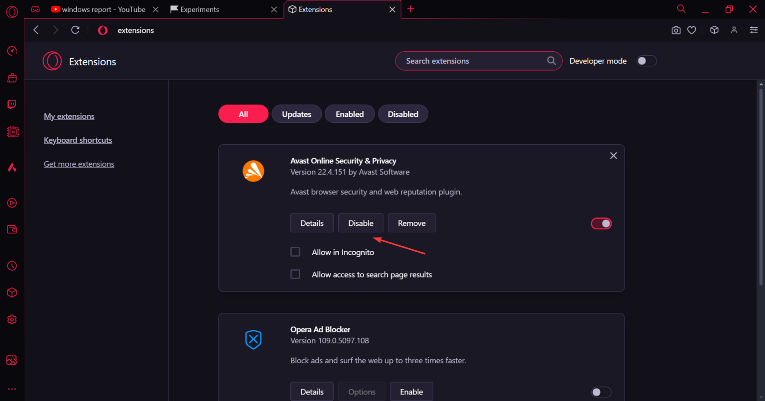 YouTube Videos Show Black Screen on Opera GX [Solved]