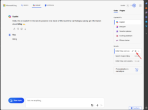 How to Manage Bing AI Chat History