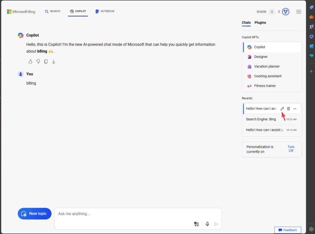 How to Manage Bing AI Chat History