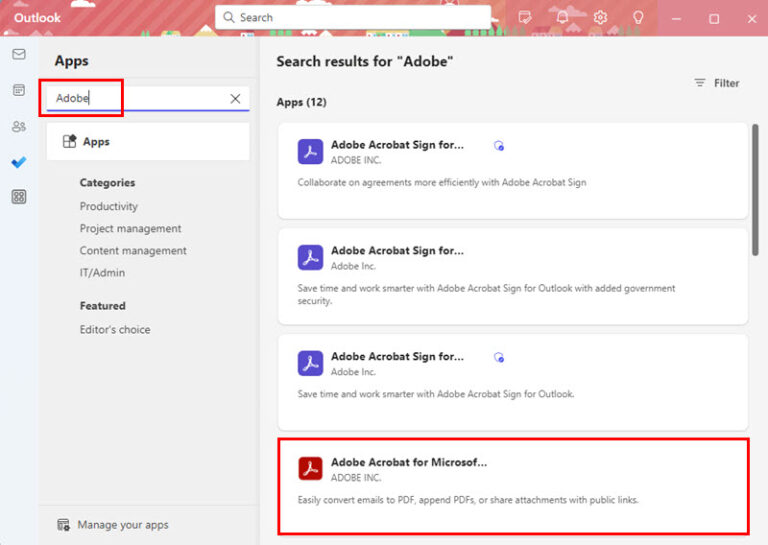 Adobe Document Cloud for Microsoft Outlook - All-in-One Guide