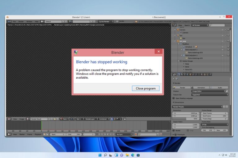 Blender Crashes When Opening File: 3 Ways to Prevent it