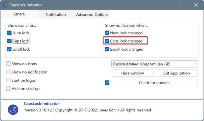 How to Enable or Disable Caps Lock On-screen Display Indicator in Windows 10