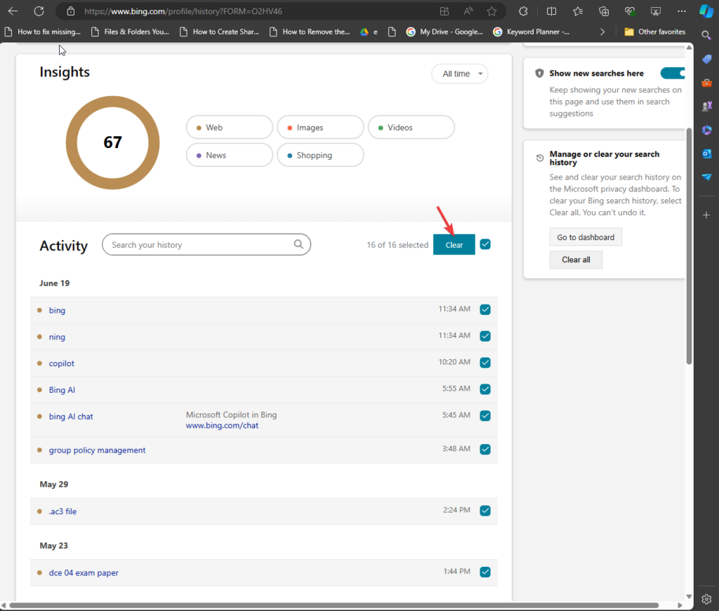 How to Manage Bing AI Chat History