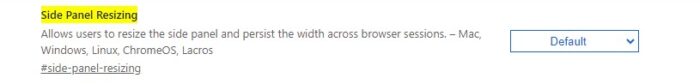 Chrome to remember your Side Panel Width: Resize once, Persists forever
