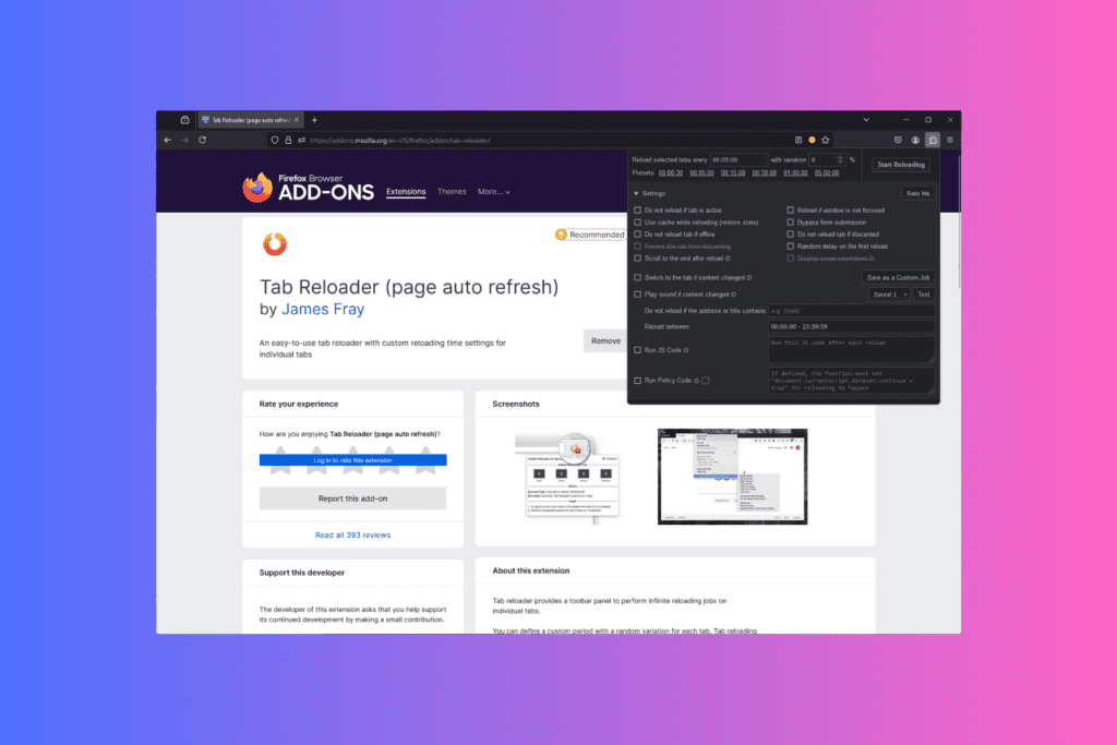 Best Tab Reloader Extensions for Firefox