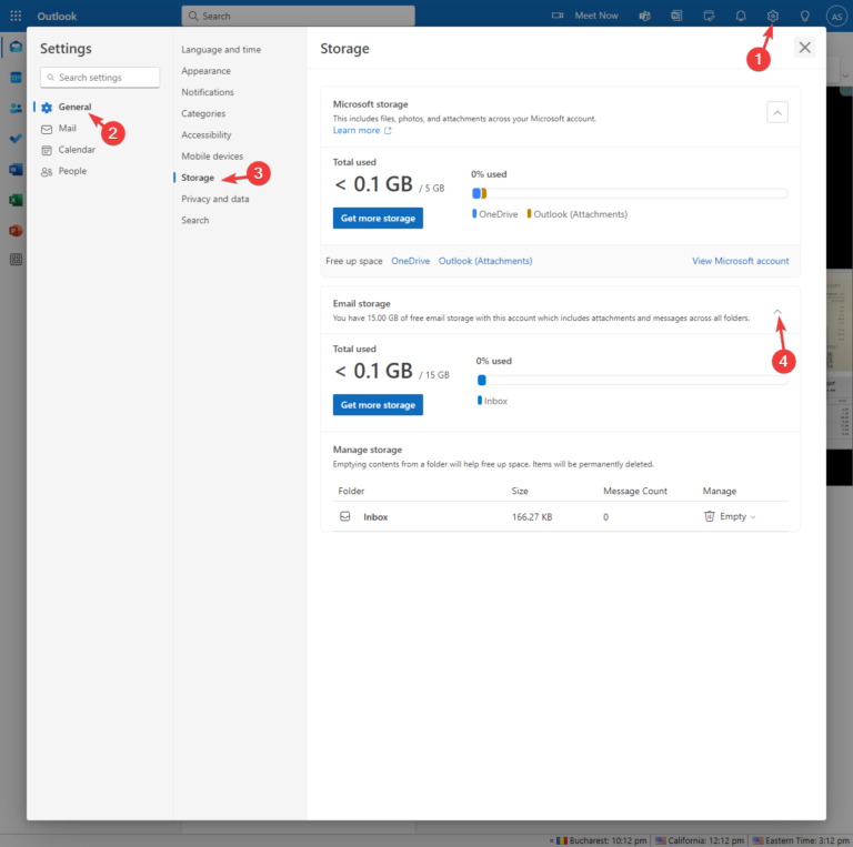 How to Manage Storage Limits in Outlook