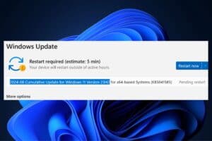 If the Restart Required error stops you from installing KB5041585 on ...