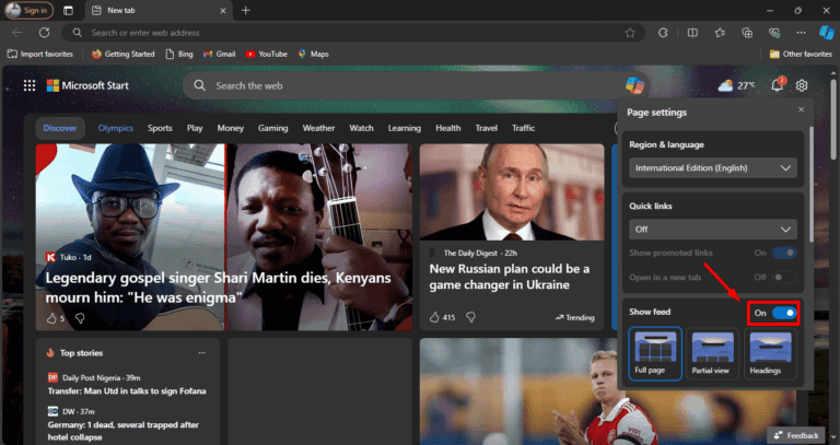 Microsoft Edge News Feed Not Working - 4 Quick Fixes