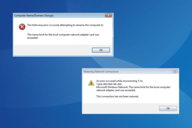 Fix: ERROR_TOO_MANY_NAMES 68 (0x44)