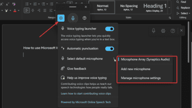 How to Use Microsoft Word Voice Typing to Dictate Your Text