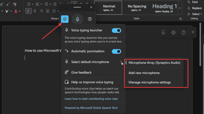 How to Use Microsoft Word Voice Typing to Dictate Your Text