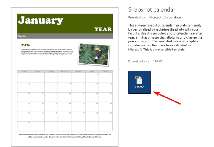 Calendar Template For 2026 in Microsoft Word: How to Get it
