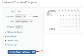 Calendar Template For 2026 in Microsoft Word: How to Get it