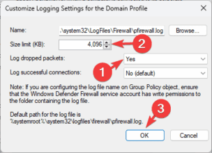 What is The Location of Windows 11 Firewall Logs?