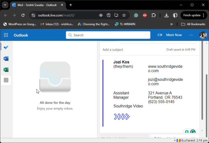 How to Create Microsoft Outlook Signature Template