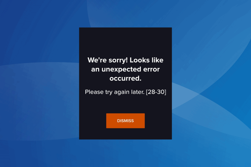 Sling TV Error 28-30: An Unexpected Error Occurred [Solved]