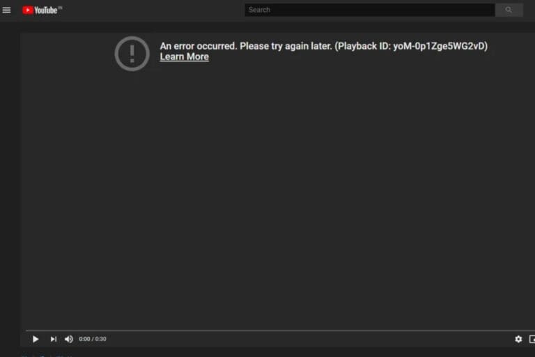 Solved: YouTube an Error Occurred Playback ID