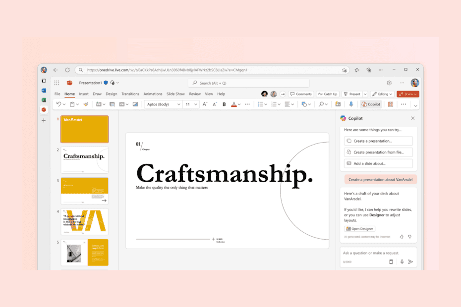 Use Microsoft Copilot to Create Stunning Presentations via PowerPoint