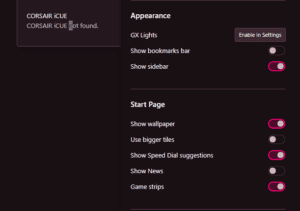 GX Quick Settings Button in Opera GX: How to Use it