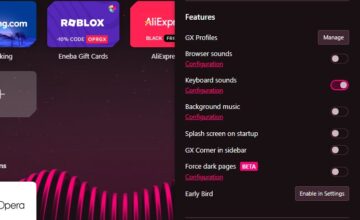 GX Quick Settings Button in Opera GX: How to Use it