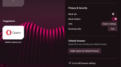 GX Quick Settings Button in Opera GX: How to Use it