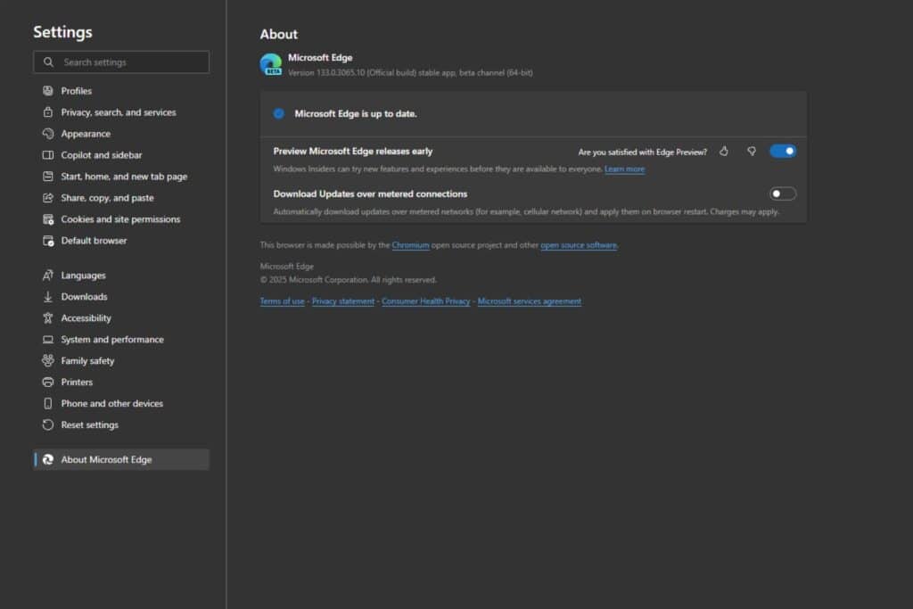 Microsoft deprecates the Edge Support Page to split its settings onto 4 ...