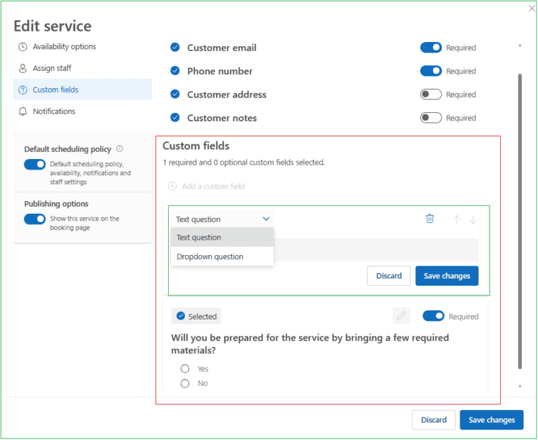 How to Add Custom Fields in Microsoft Bookings