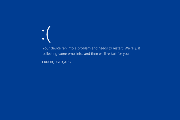 ERROR_USER_APC: 5 Ways to Fix