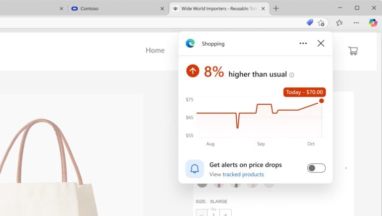 Edge gets a built-in price tracker, faster downloads, scareware ...