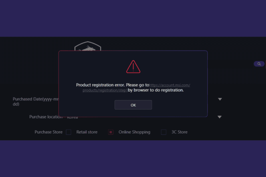 How to Fix the MSI Dragon Center Product Registration Error