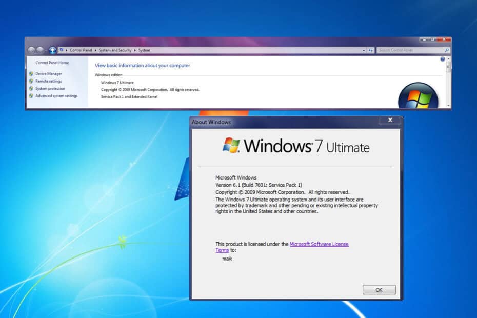 Keep your Windows 7 up to date and download Service Pack 2